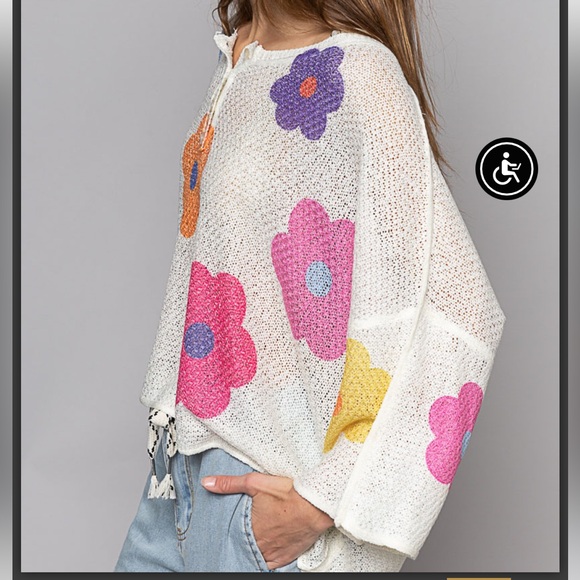 POL | Sweaters | Pol Flower Sweater | Poshmark